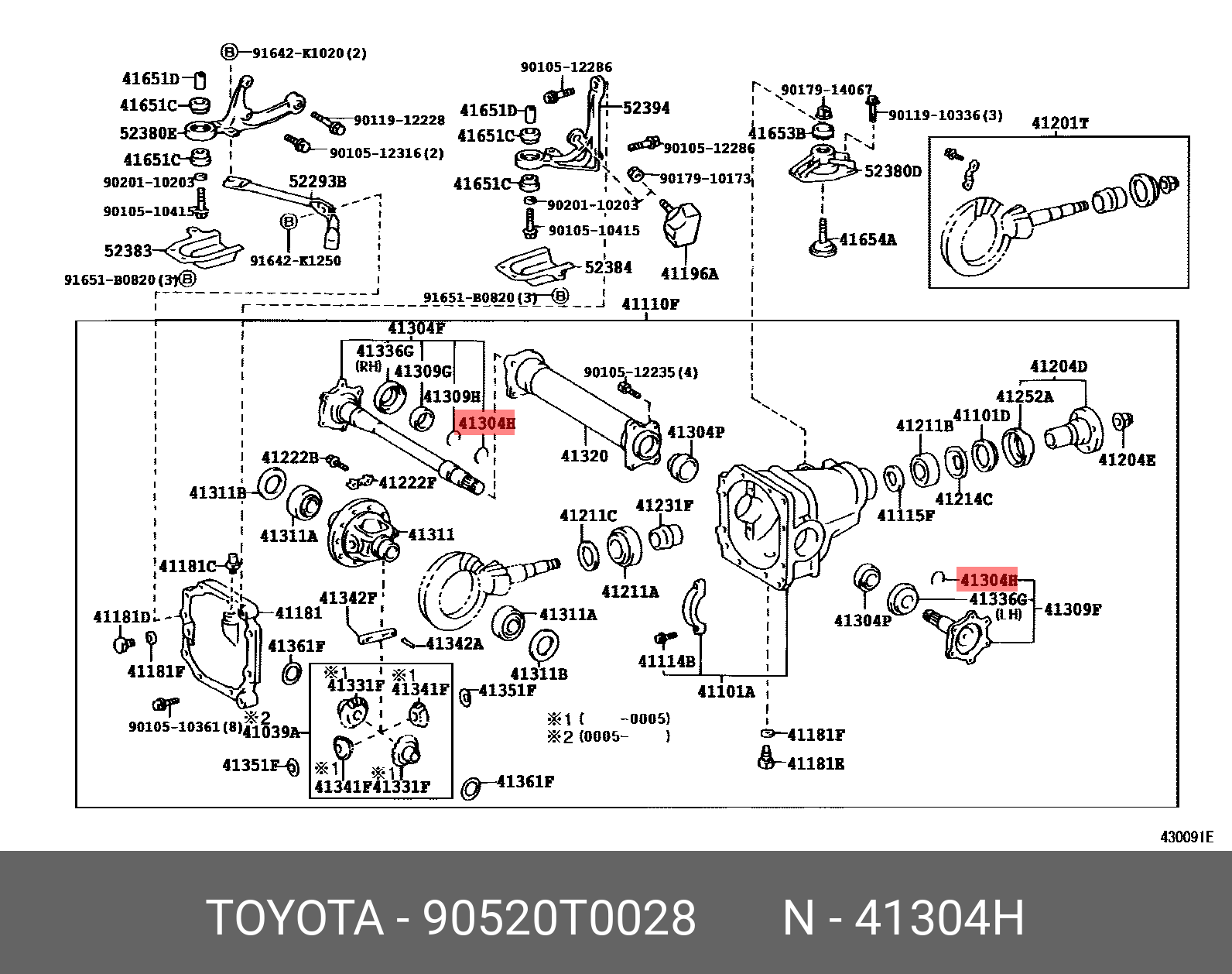 90520-T0028 GENUINE TOYOTA 90520T0028, HILUX 202006-, GUN125, RING ...