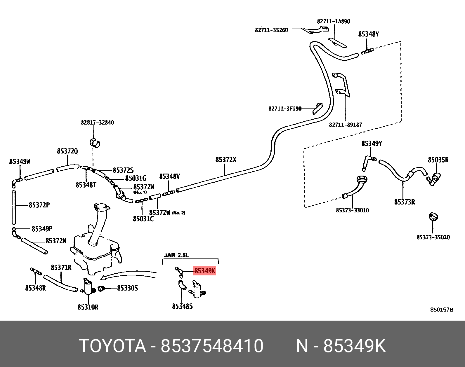 85375-48410 GENUINE TOYOTA 8537548410, HARRIER 202006-, MXUA80, MXUA85 ...