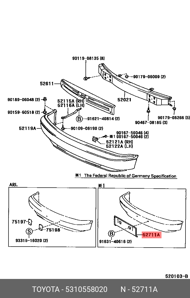 53105-58020 GENUINE TOYOTA 5310558020, ALPHARD/ VELLFIRE/ HV 201501 ...