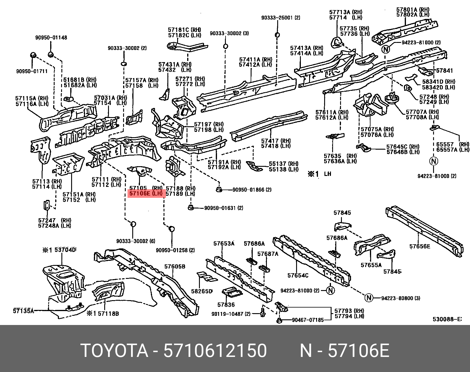 57106-12150 GENUINE TOYOTA 5710612150, ALPHARD/ VELLFIRE/ HV 201501 ...