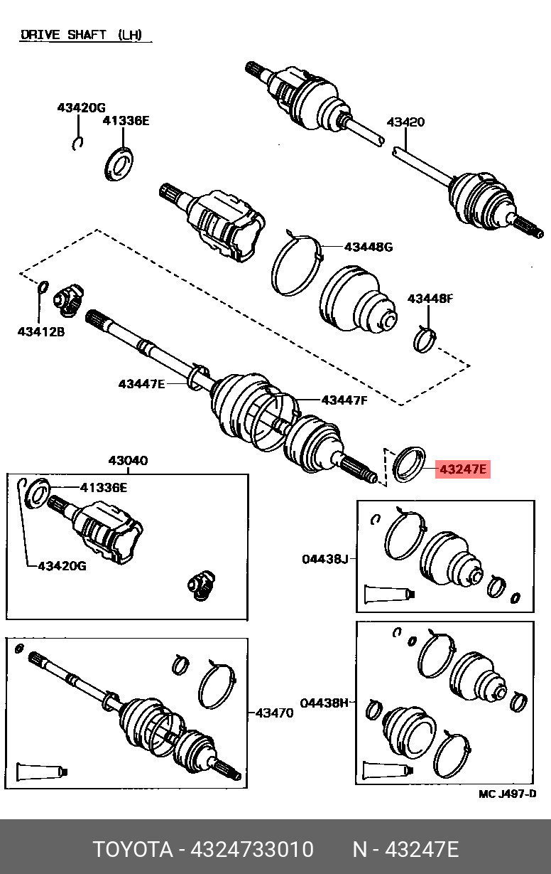 43247-33010 GENUINE TOYOTA SPRINTER 199106 - 200206, DEFLECTOR, FRONT ...