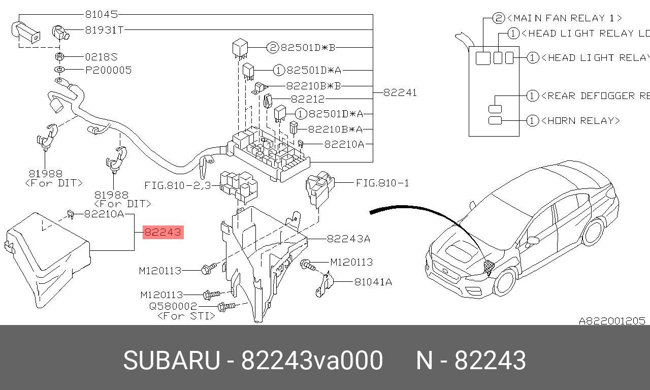 Genuine OE Fuse Box Cover Upper 82243VA000 for Subaru 82243-VA000 | eBay