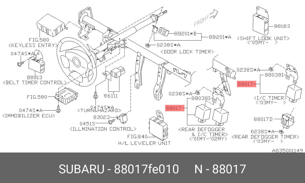 Assemblaggio timer OE originale Rdf 88017FE010 per Subaru 88017-FE010
