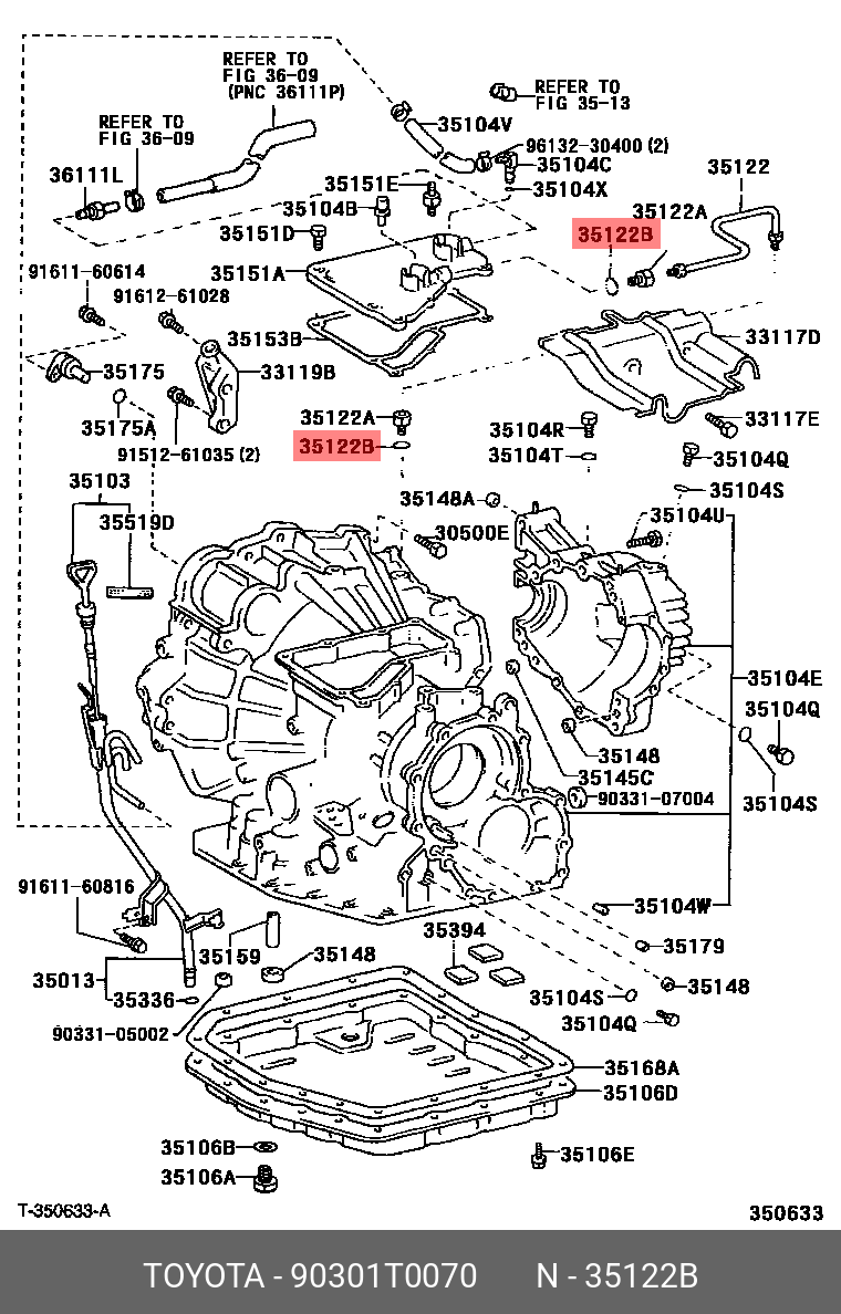 90301-T0070 GENUINE TOYOTA 90301T0070, HILUX 201708 - 202005, GUN125 ...